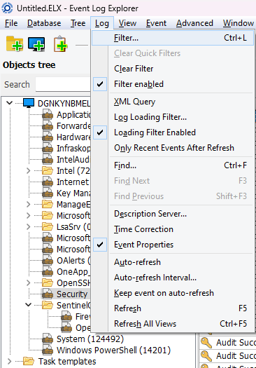 Windows Event – CyberWebEyeOs